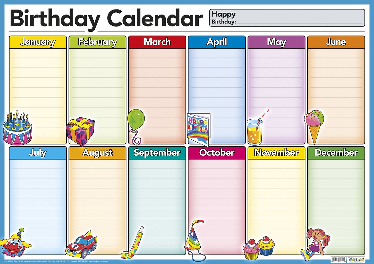Birthday Chart – Clever Child